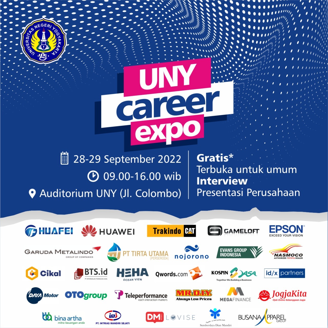 UNY Career Expo 2022, Yuk Dapatkan Pekerjaan Impian Anda! - Alumni UNY
